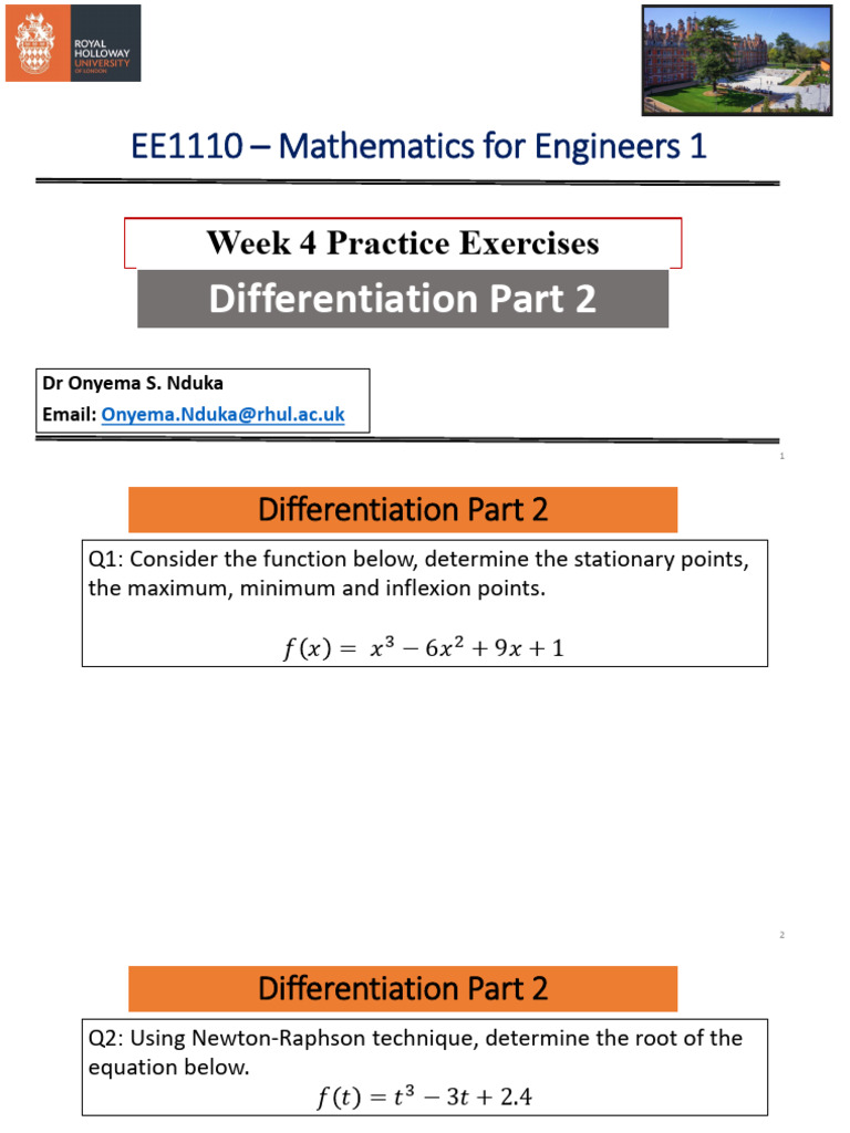 Wk4 Diff Calc PTB Practice Main DRAFT | PDF
