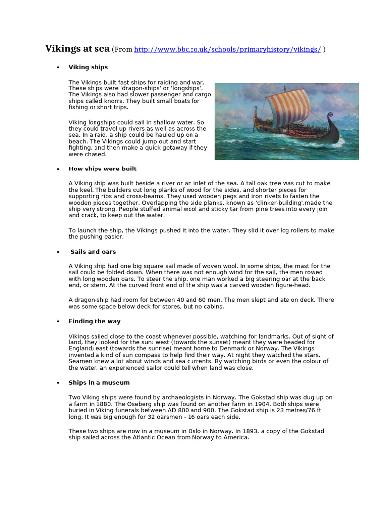 Viking Ships: Design and Navigation | PDF | Water Transport | Ships
