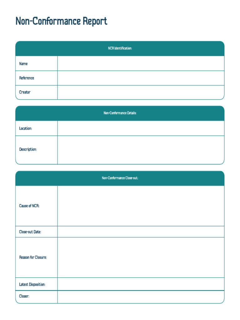 Unit 40 - Non-Conformance Reports | PDF