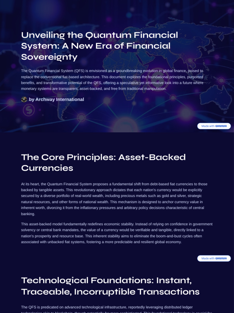 Quantum Financial System Overview | PDF | Inflation | Central Banks