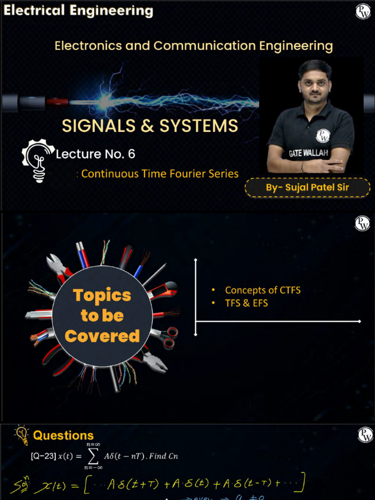 Continuous Time Fourier Series 06 _ Class Notes | PDF