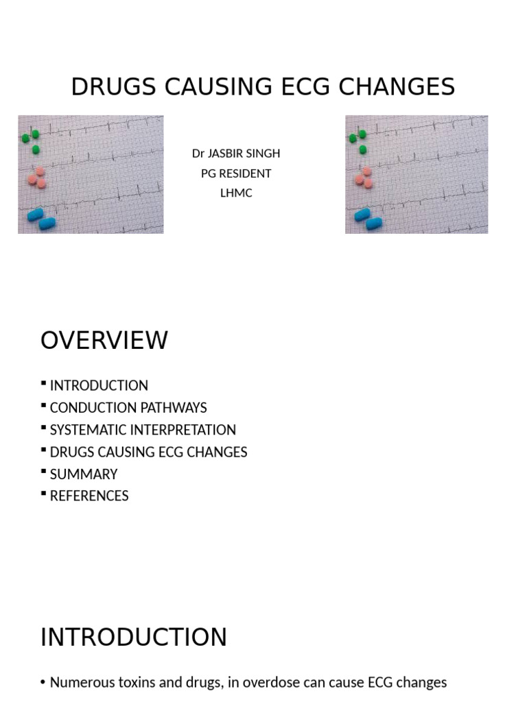Drugs Causing Ecg Changes | PDF | Electrocardiography | Internal Medicine