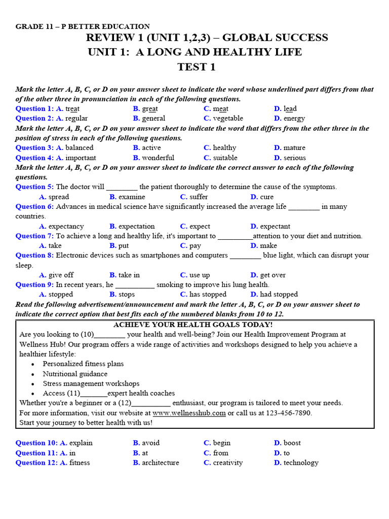 Grade 11 Health and Wellness Review | PDF | Circadian Rhythm | Sleep