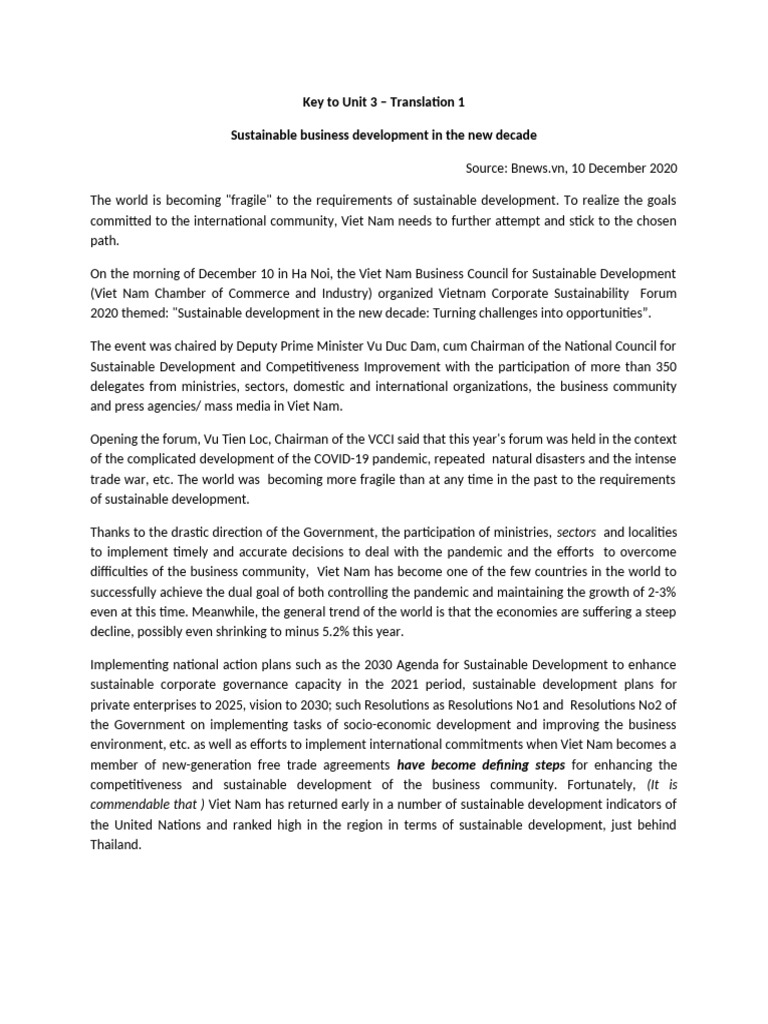 Key to Unit 3.Docx Tr 1 | PDF | Vietnam | Non Aligned Movement