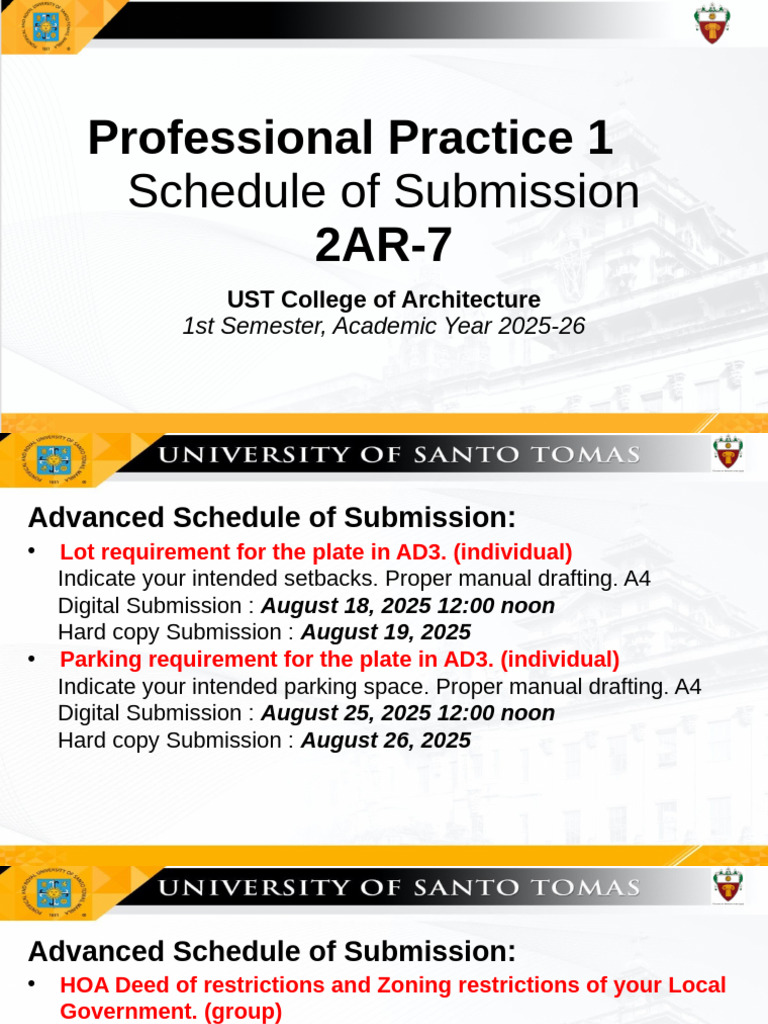 000 Schedule of Submission | PDF