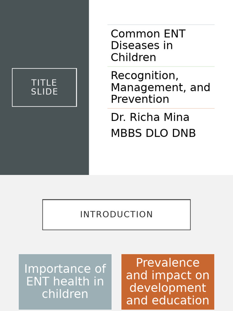 Common Pediatric ENT Diseases Guide | PDF | Otorhinolaryngology | Allergy