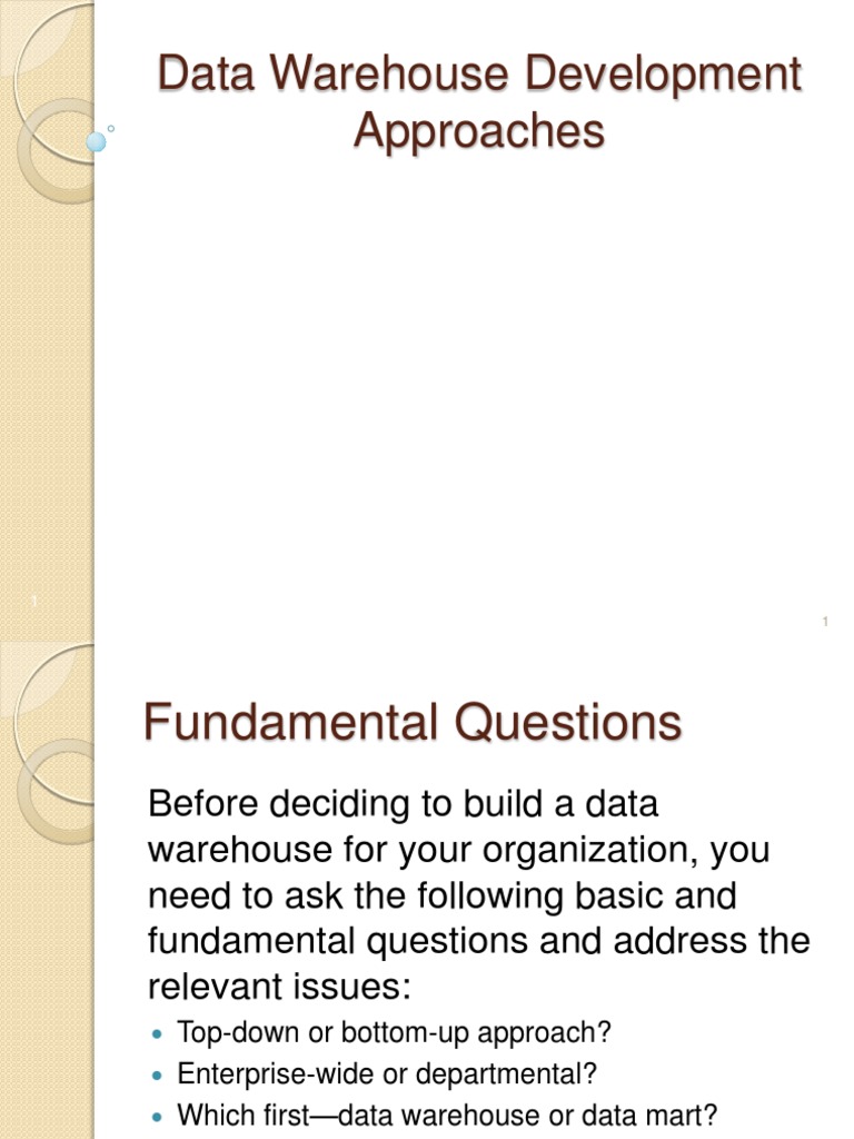 Data Warehouse Development Approach | PDF | Data Warehouse | Database Index