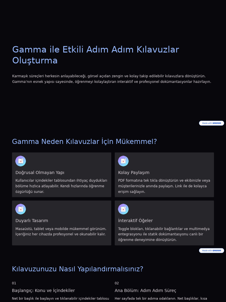 Gamma Ile Etkili Adim Adim Kilavuzlar Olusturma | PDF