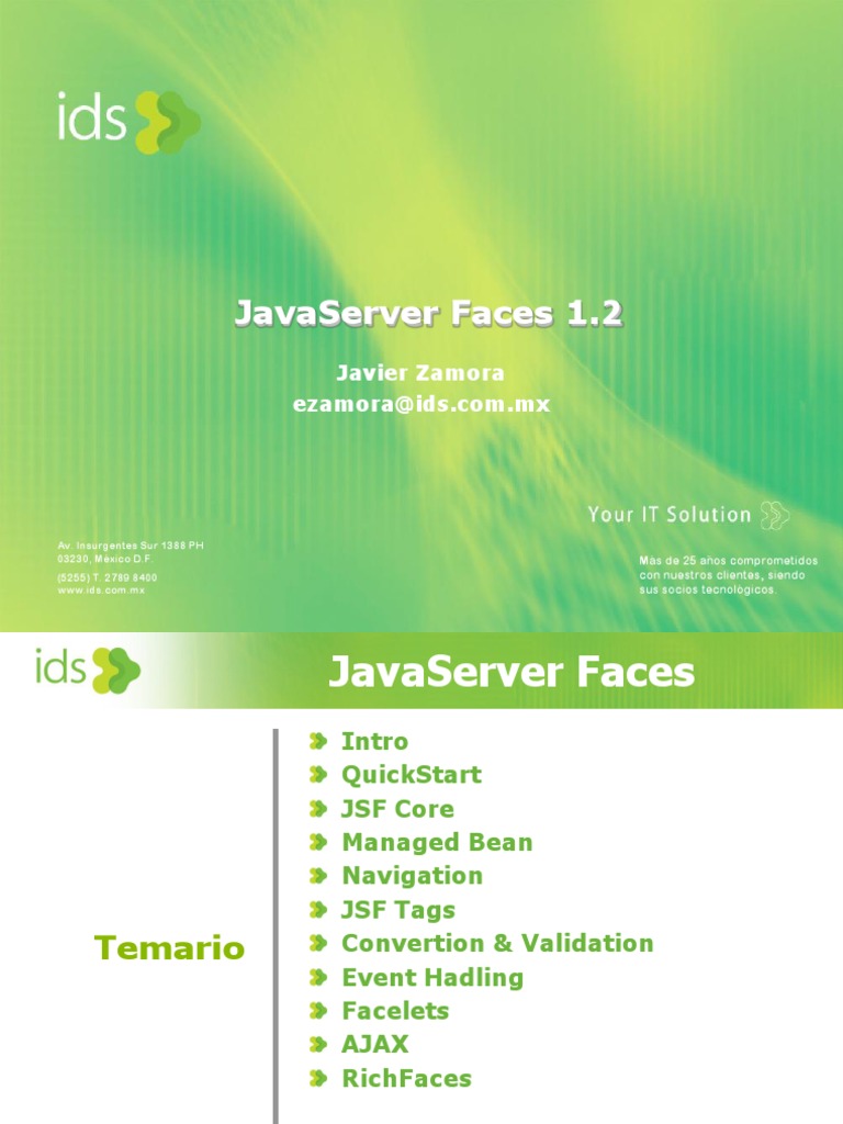 JSF1 2 | PDF | Ajax (Programación) | Páginas del servidor Java