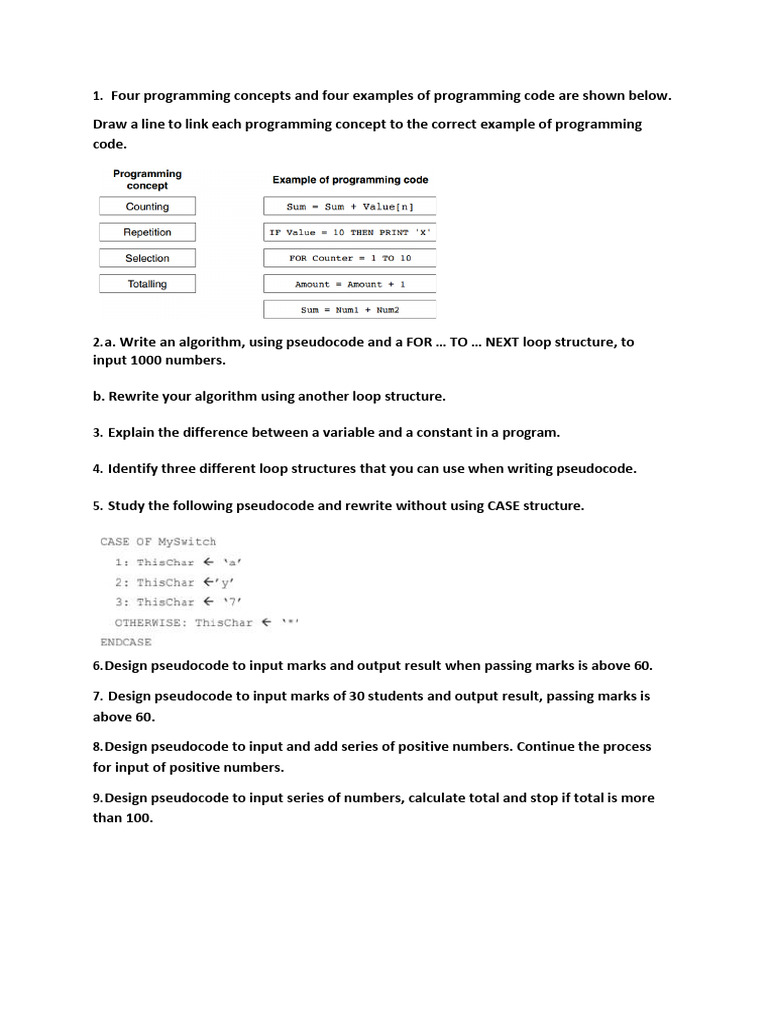 10 Cs Worksheet 1 QP | PDF
