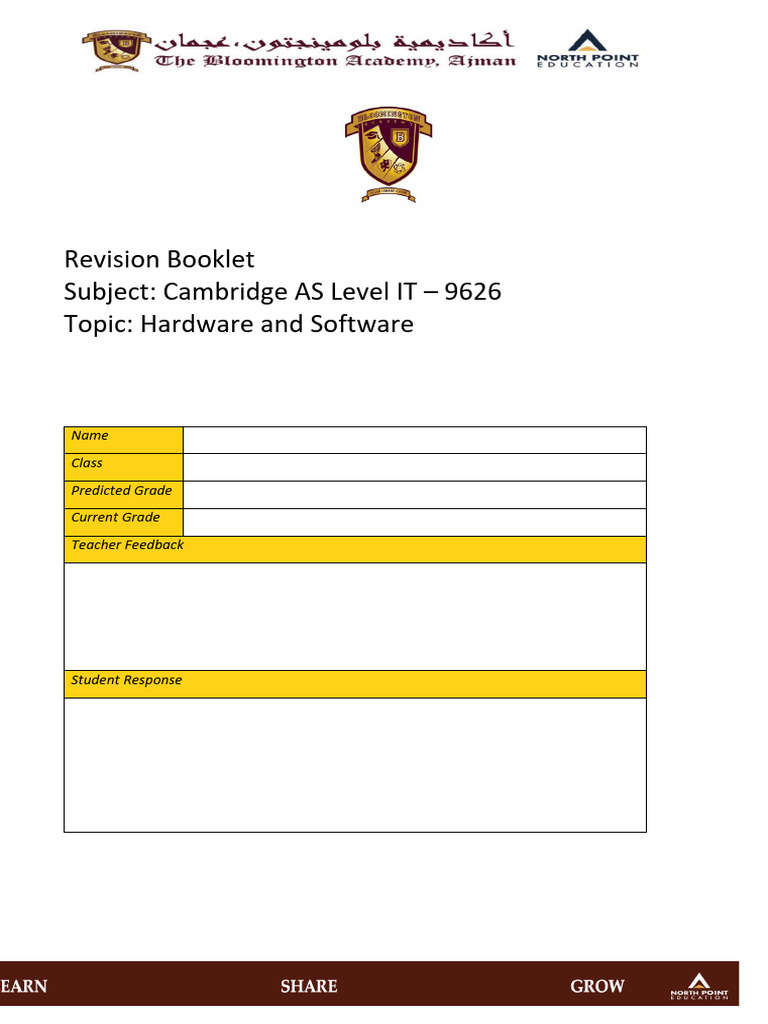 Bloomington - Booklets - Grade 11 IT Unit 2 Hardware and Software | PDF | Mainframe Computer ...