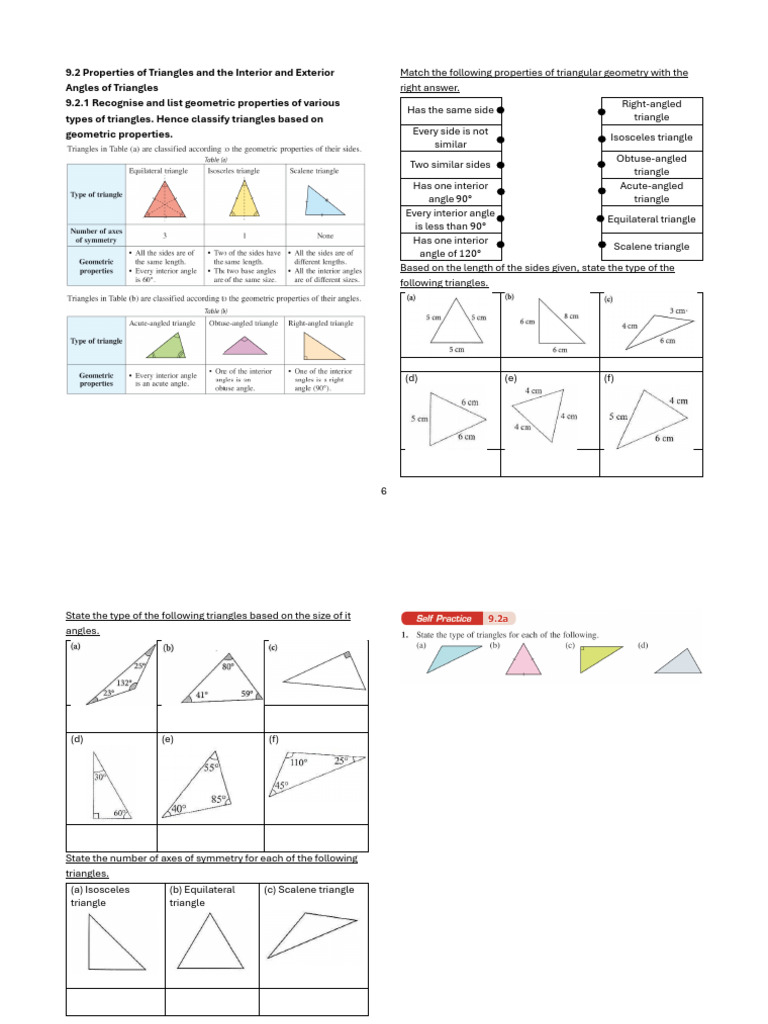 Triangle Properties and Angle Relationships | PDF | Triangle | Triangle ...