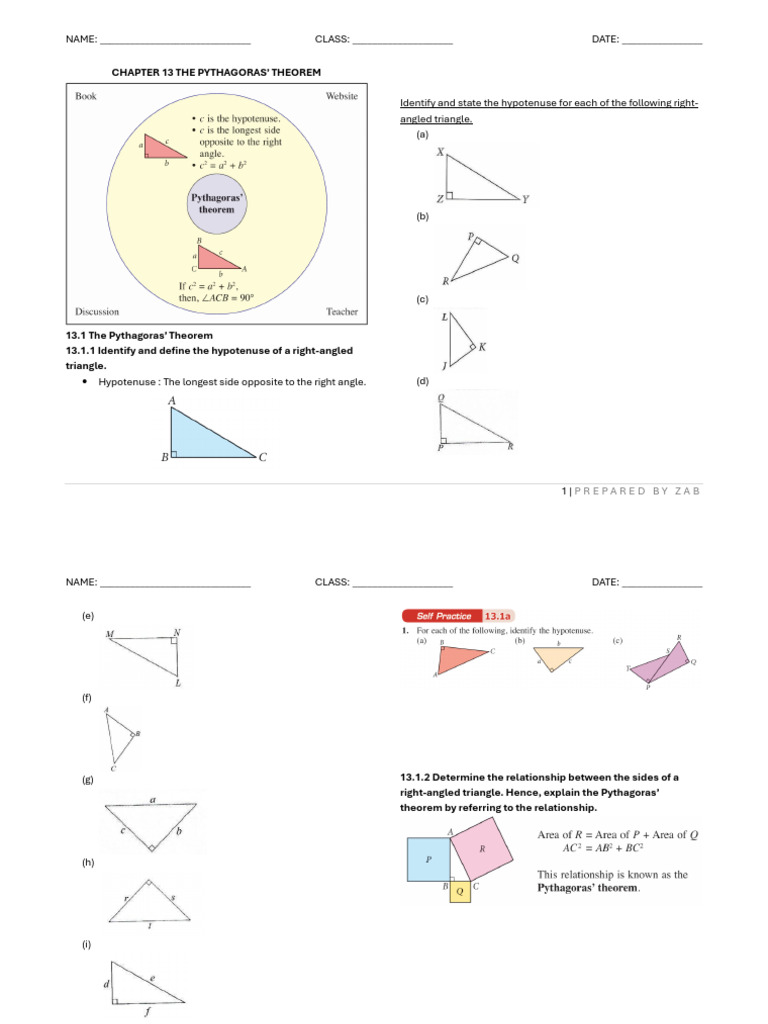 Understanding Pythagoras' Theorem | PDF | Triangle | Euclid