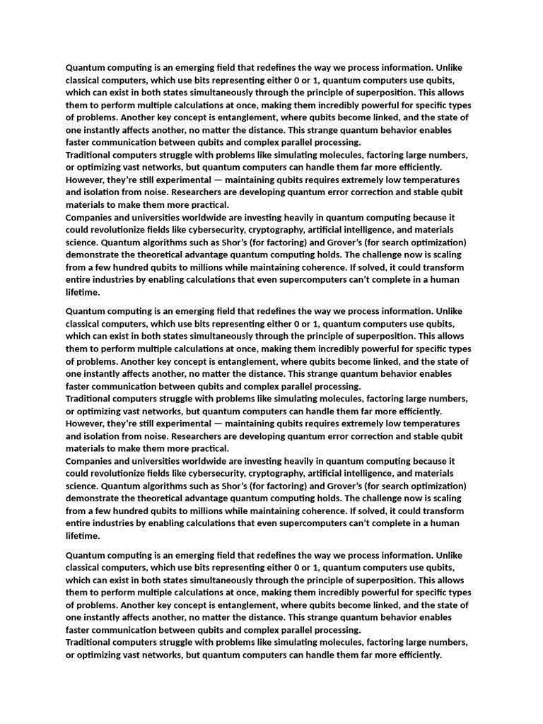 Quantum Computing Basics | PDF | Quantum Computing | Computing