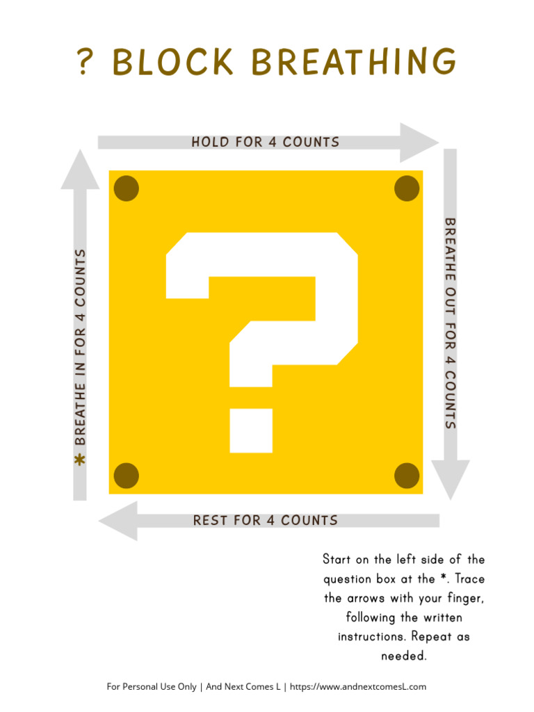 Question Block Deep Breathing Poster | PDF