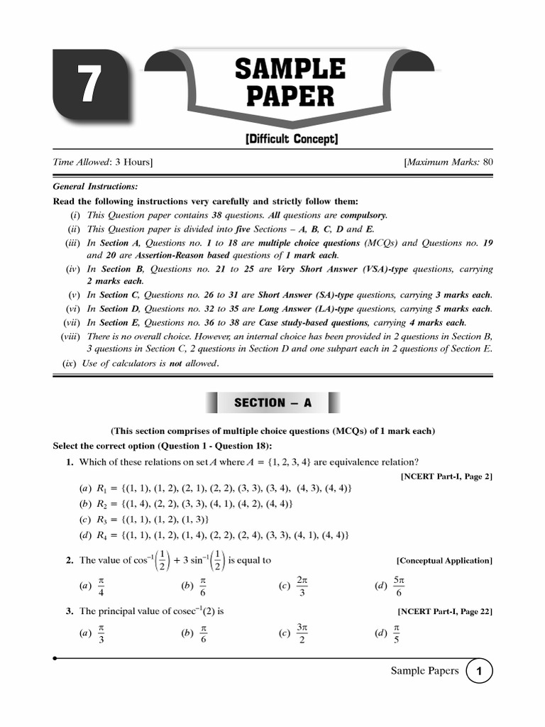 Difficult Paper 7 | PDF