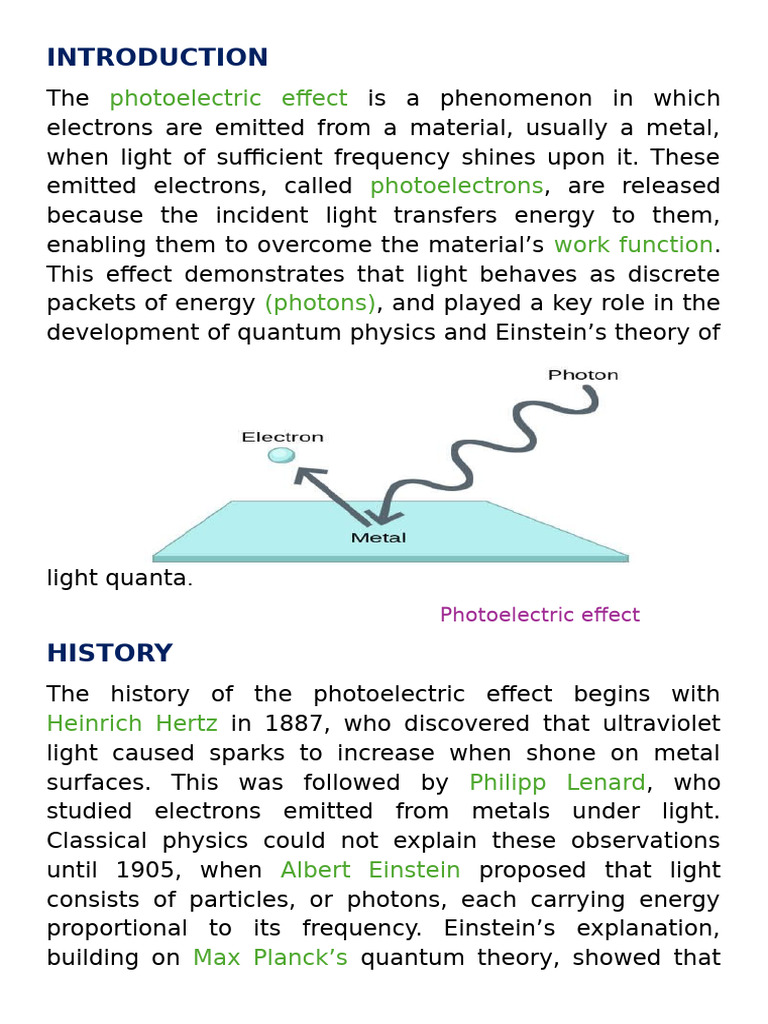 Understanding the Photoelectric Effect | PDF