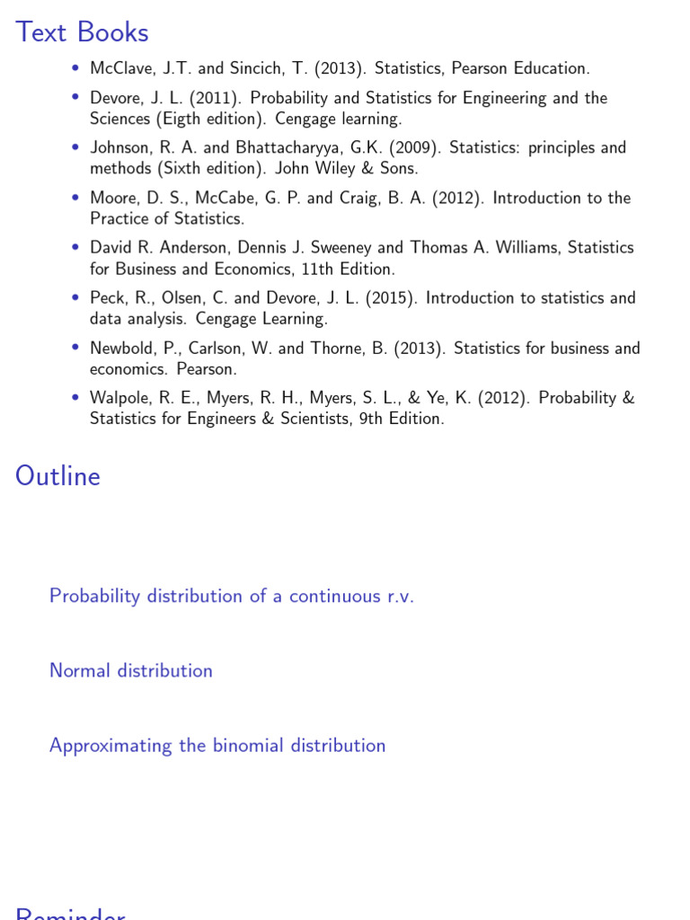 7 - Cont Random Variable and Normal Dist | PDF | Probability Density Function | Probability ...