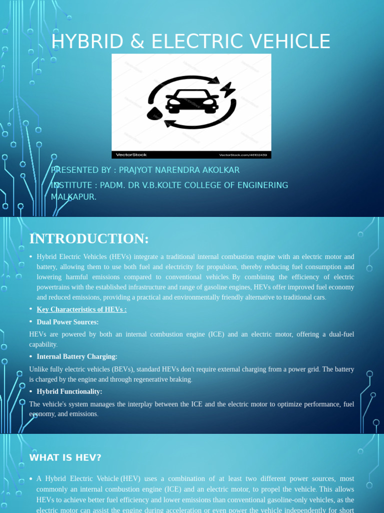 Hybrid & Electric Vehicle | PDF | Hybrid Electric Vehicle | Hybrid Vehicle