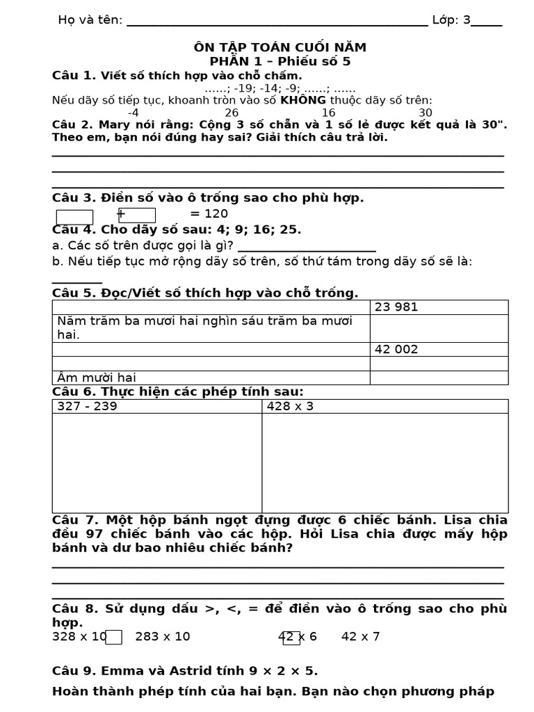 Toán_CK2_Phiếu 5 | PDF