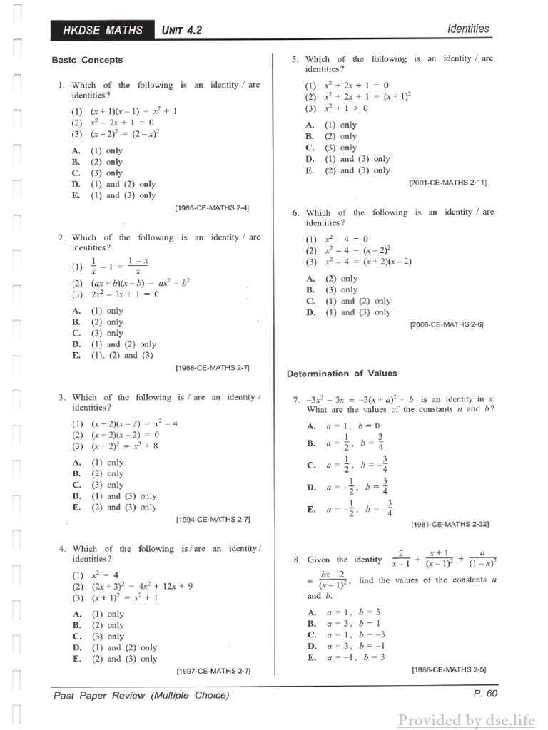 DEMO 4 Polynomial Identities Remainder | PDF