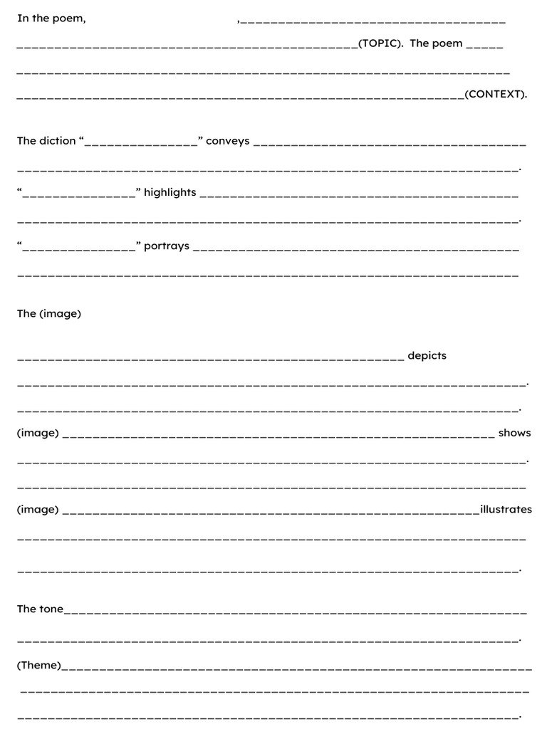 Analyzing Poetic Devices and Themes | PDF