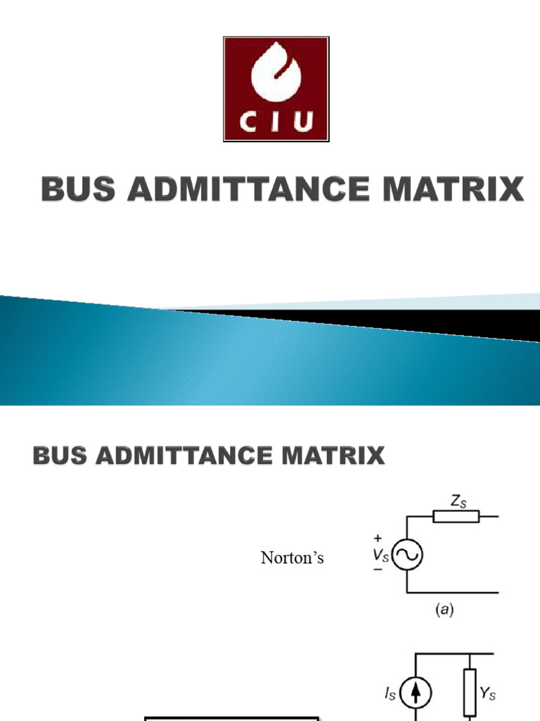 Power System Bus Admittance Analysis | PDF | Matrix (Mathematics ...