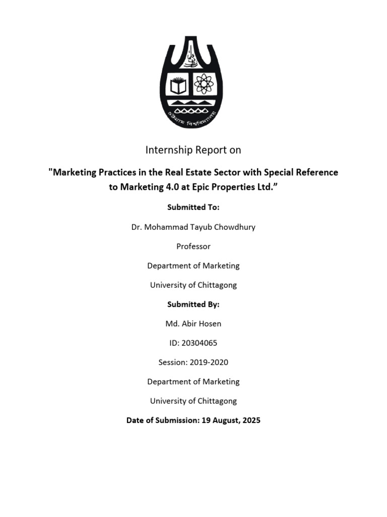 Internship Report-Md. Abir Hosen (20304065) | PDF | Marketing Strategy | Marketing