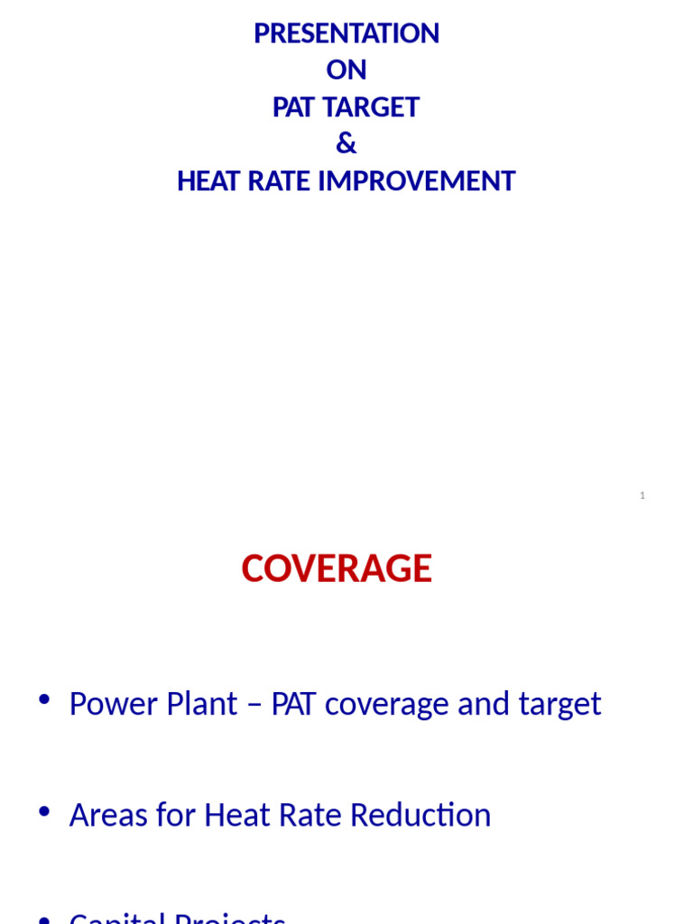 PAT Targets and Heat Rate Improvement Strategies | PDF | Power Station ...