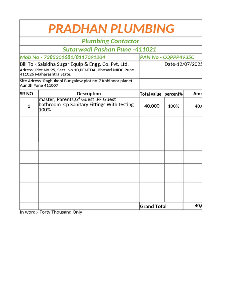Pradhan Plumbing: Plumbing Contactor Sutarwadi Pashan Pune - 411021 ...