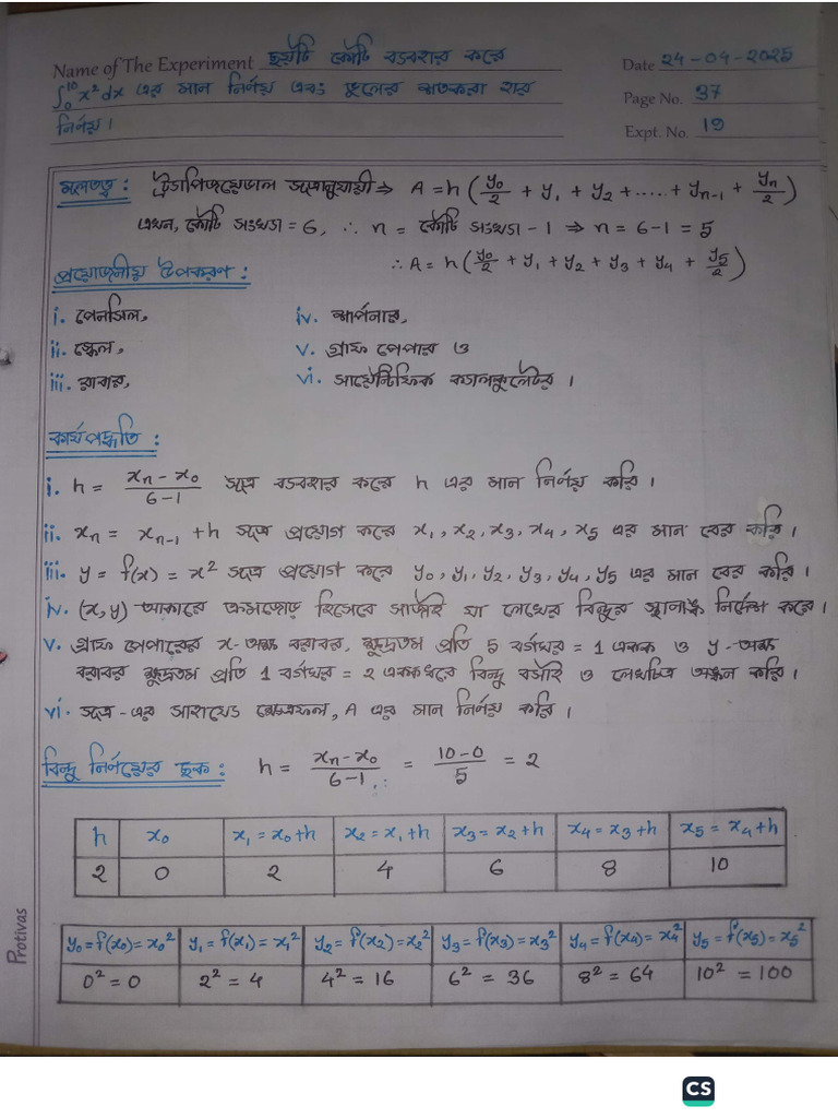 H. Math Practical (Expt. No. - 19) | PDF