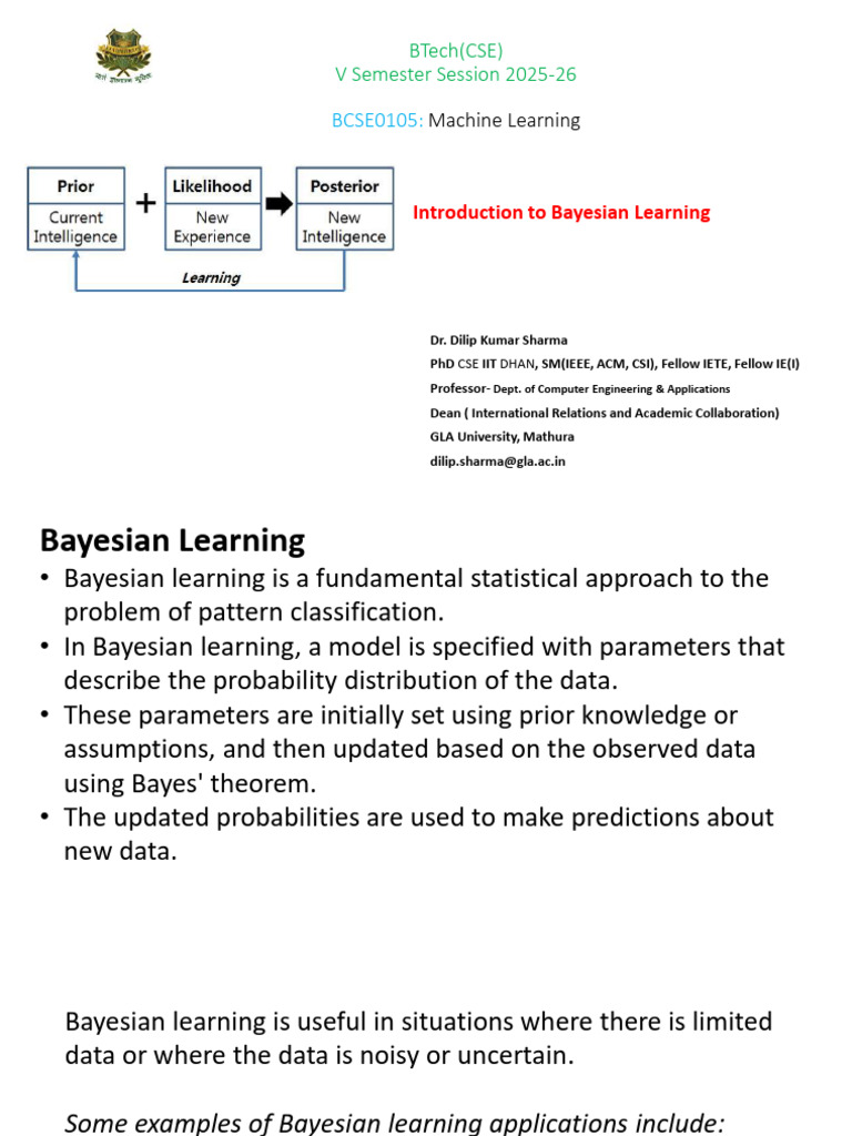 Bayesian Learning in Machine Learning | PDF | Bayesian Inference ...