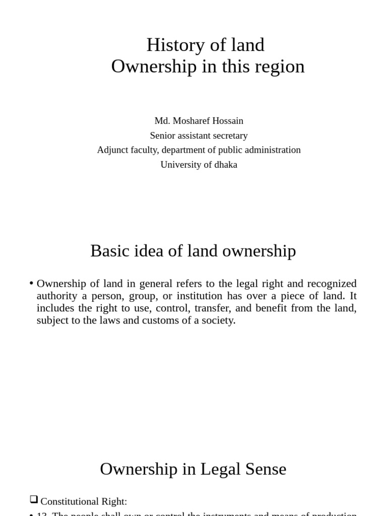 Ownership of Land | PDF | Leasehold Estate | Justice