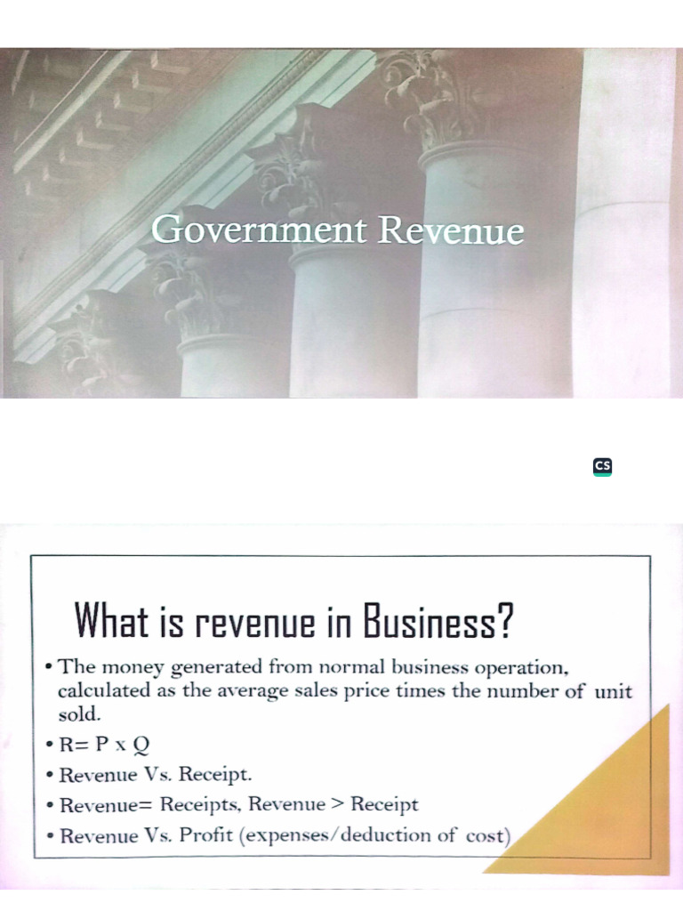 Government Revenue (Financial Management) . | PDF