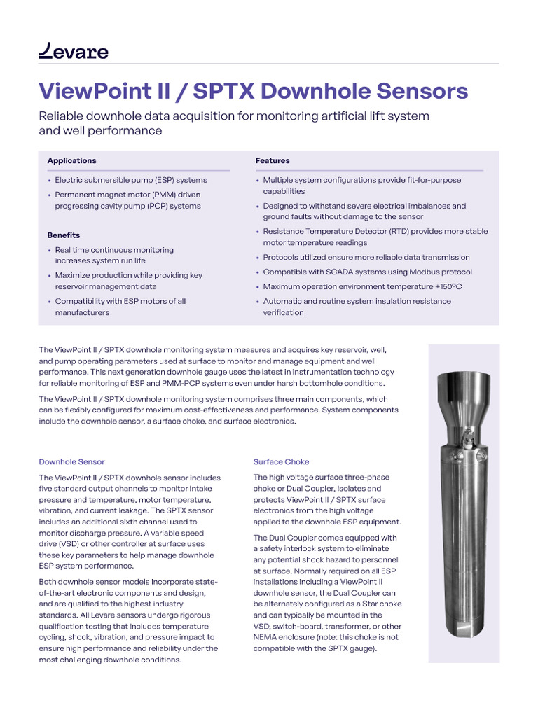 Downhole Monitoring for ESP Systems | PDF | Pump | Sensor