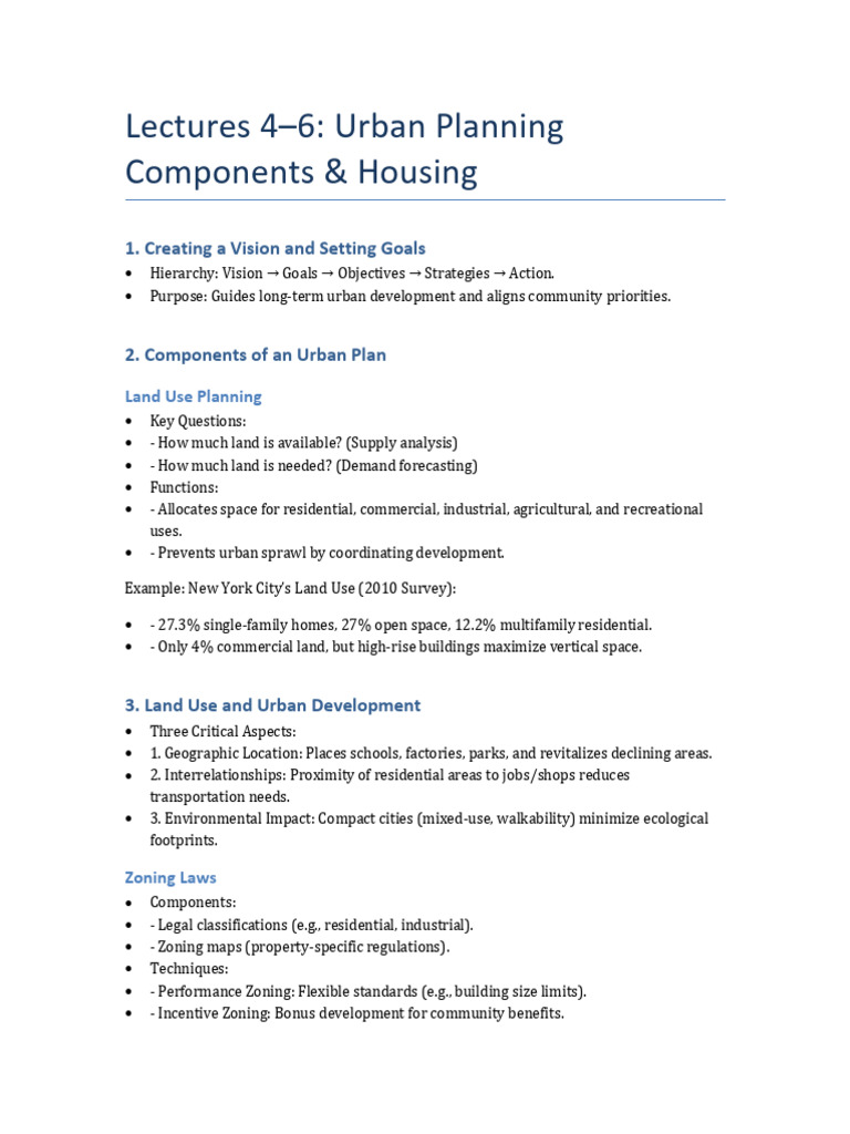 Urban Planning: Land Use & Housing Strategies | PDF | Zoning | Urban Sprawl