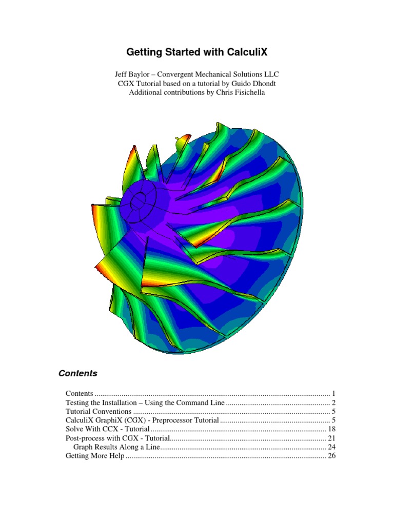 Getting Started With CalculiX | PDF | Command Line Interface | Elasticity (Physics)