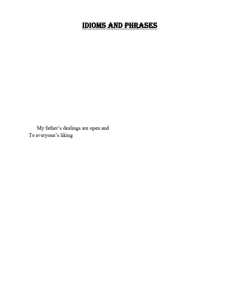 (1) Idioms n Phrases ( 1-50 ) | PDF