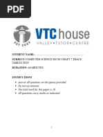 Understanding Trace Tables in IT | PDF