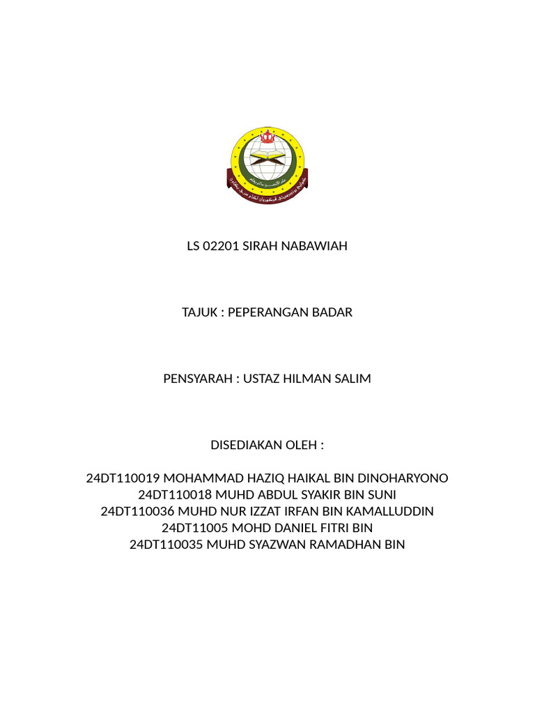 SIRAH NABAWIAH Perang Khandaq | PDF