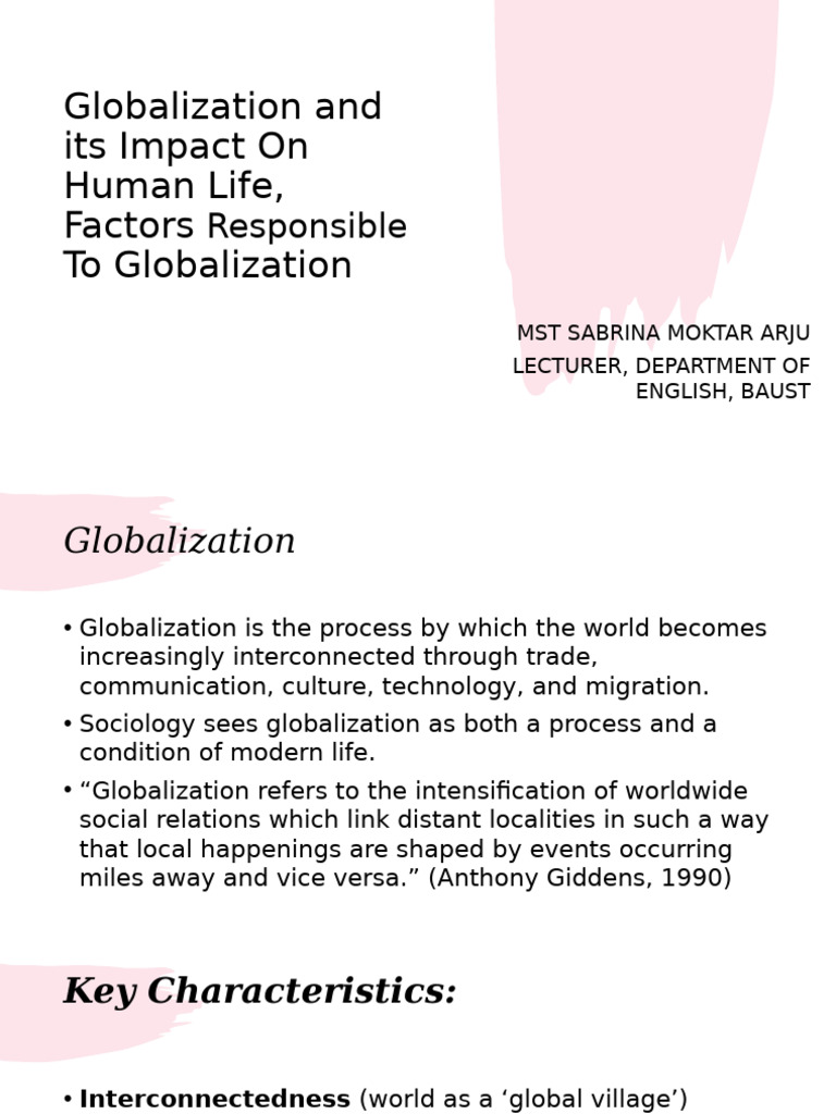 Globalization and Its Impact On Human Life | PDF | Globalization ...