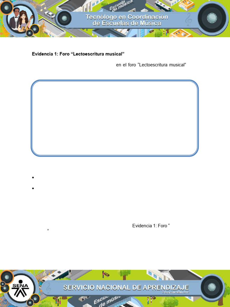 Evidencia 1 Foro Lectoescritura Musical | PDF