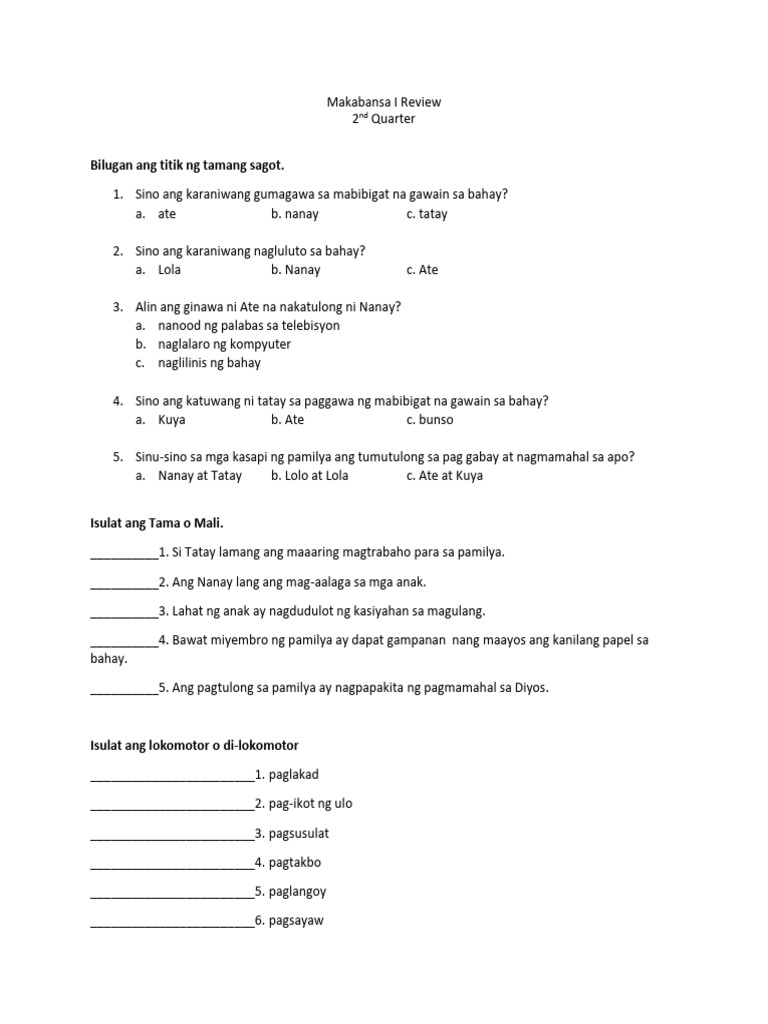 Makabansa I Review | PDF