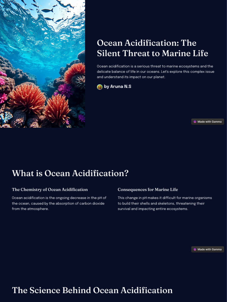 Ocean Acidification: A Silent Threat | PDF | Ocean Acidification ...