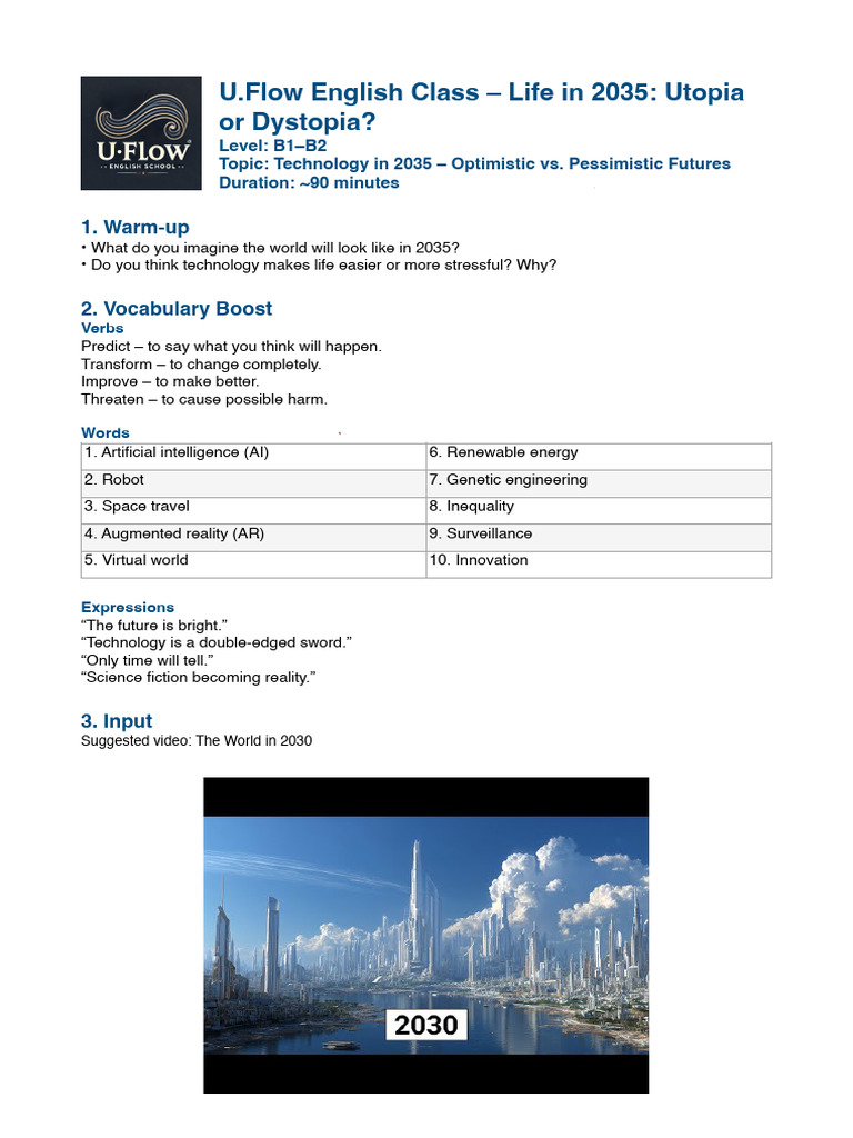 Life in 2035: Utopia or Dystopia? | PDF