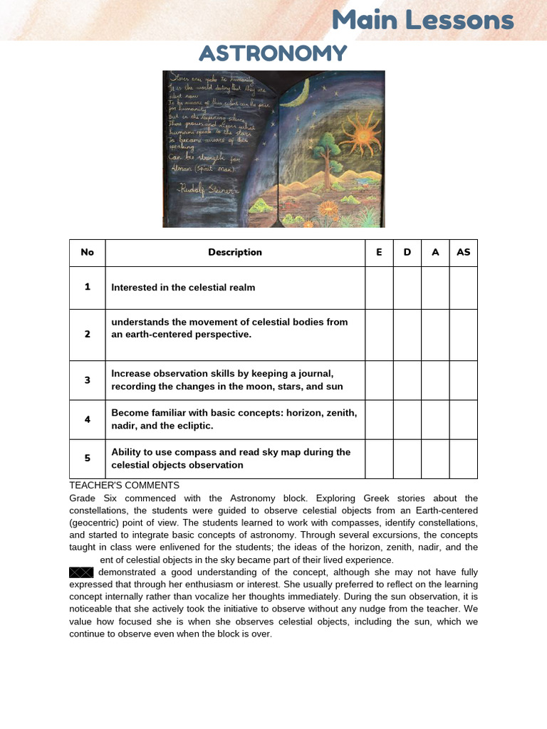 Sample Astronomy Report | PDF