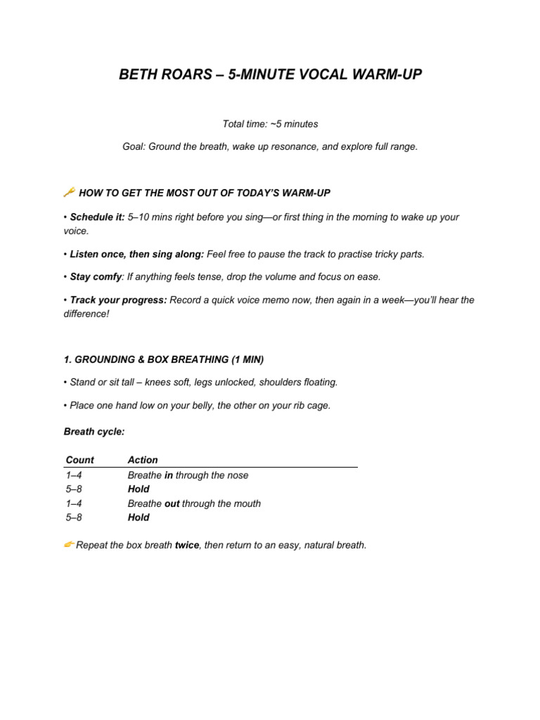 5 Mins Warm Up PDF | PDF