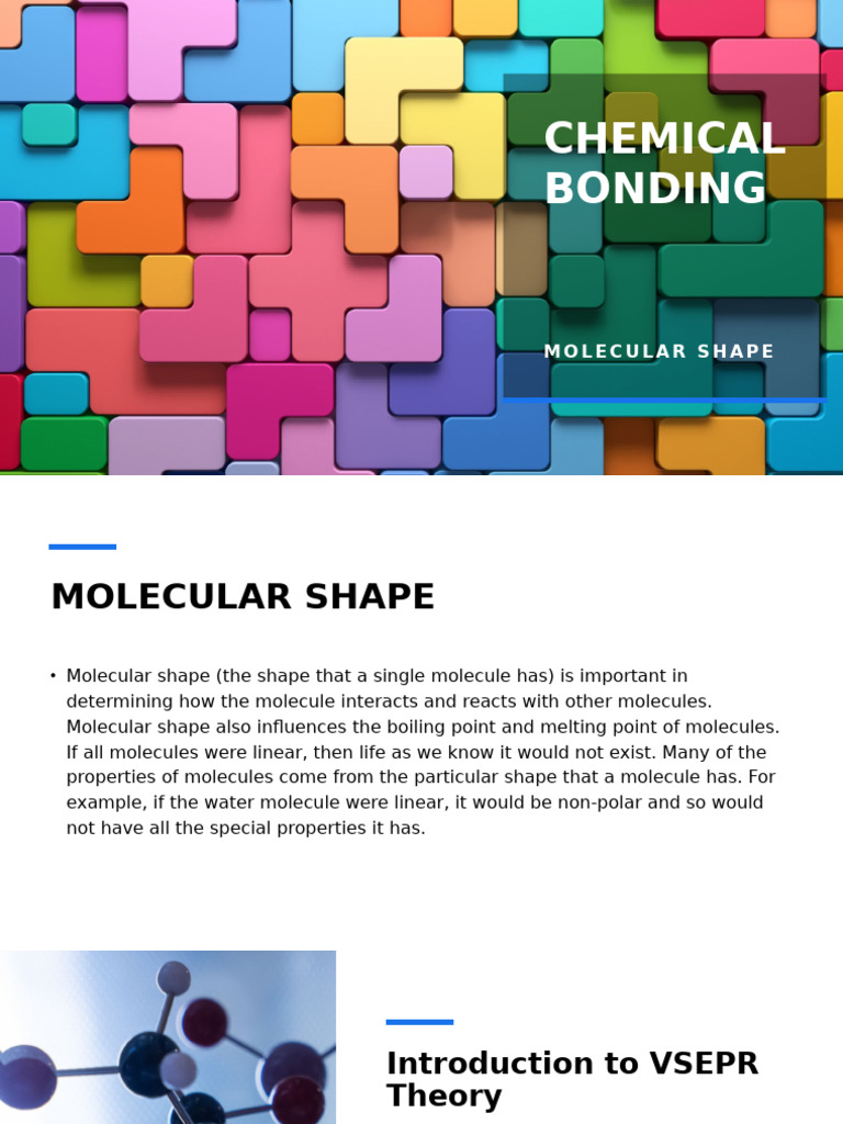 Chemical Bonding - Molecular Shape | PDF | Atomic | Applied And ...