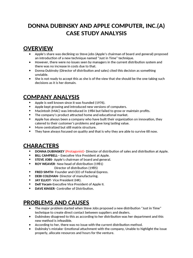 Donna Dubinsky Report (g1 - Maurya) | PDF | Apple Inc. | Steve Jobs