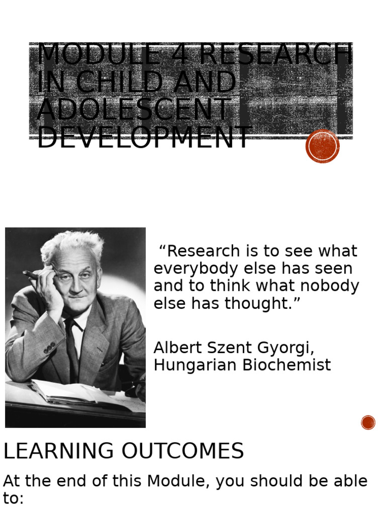 The Child Adolescence Module 4 | PDF | Scientific Method | Hypothesis